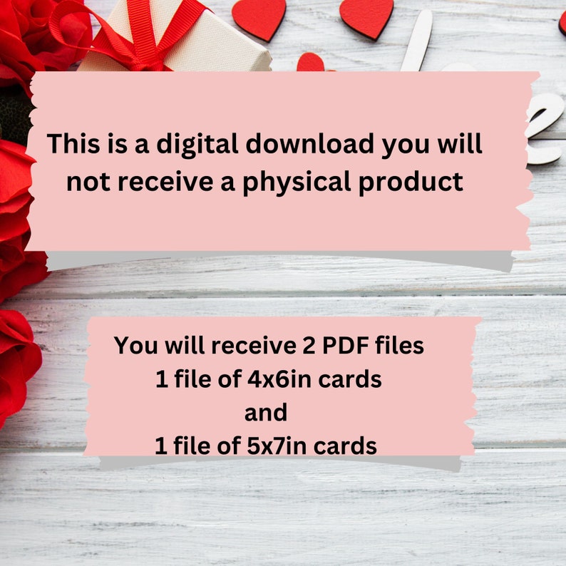 Printable Valentines Day Cards, Digital Valentines Cards, Sweet Pink ...
