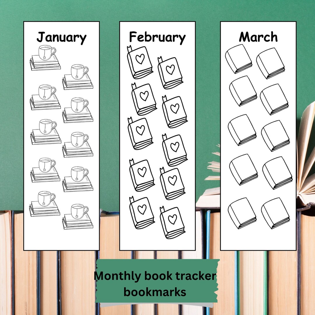 Book Tracker Bookmark, Printable Reading Tracker Log Bookmark, Book of ...