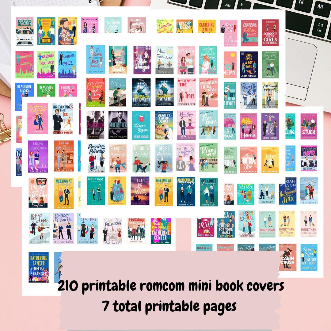 Printable Mini Book Covers, 210 Sweet Romance Front Book Covers, Rom ...