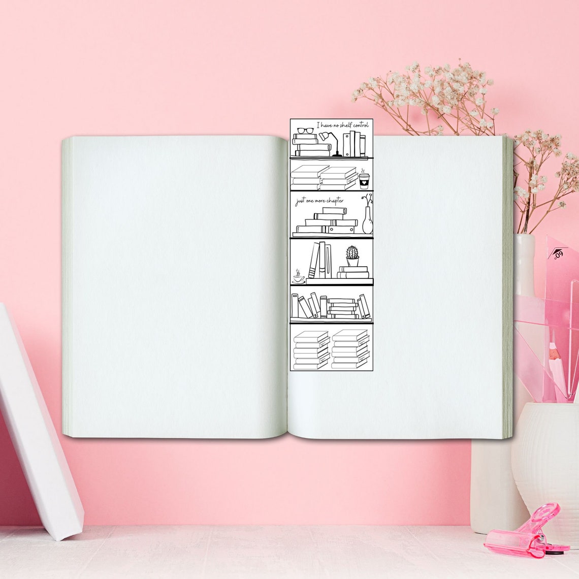 Printable Book Tracker Bookmark, Bookshelf Bookmark, 2025 Reading ...