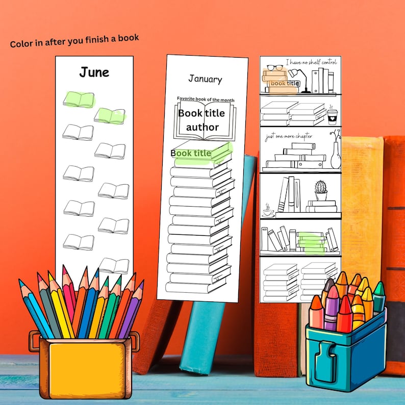 Printable Bookmark Book Tracker Bundle, 27 Printable Reading Tracker ...