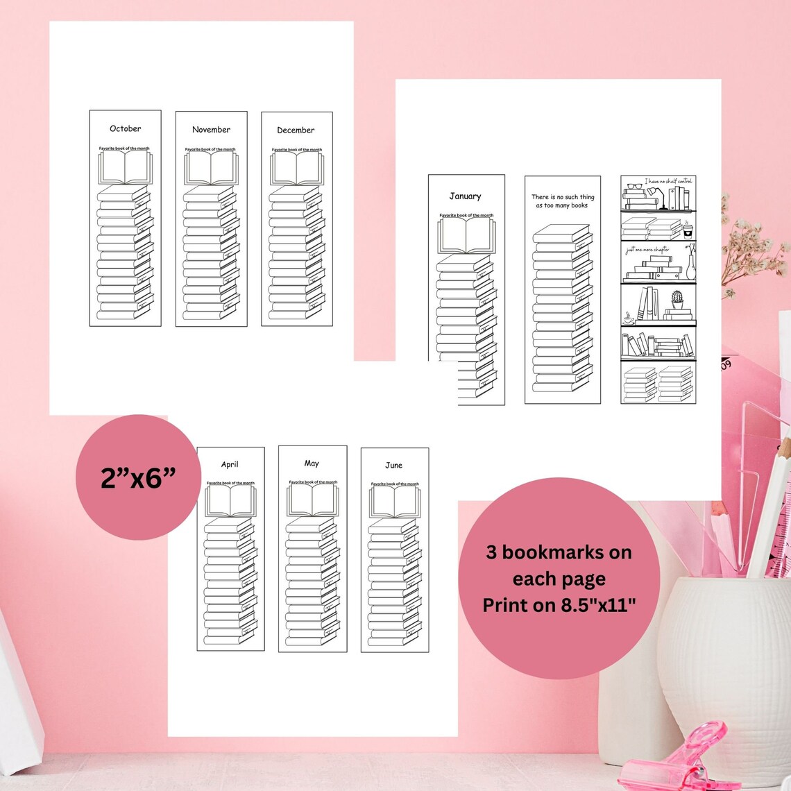 Printable Book Tracker Bookmark, Bookshelf Bookmark, 2025 Reading ...
