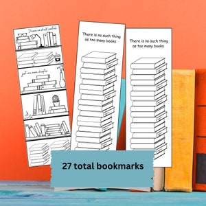 Printable Bookmark Book Tracker Bundle, 27 Printable Reading Tracker ...
