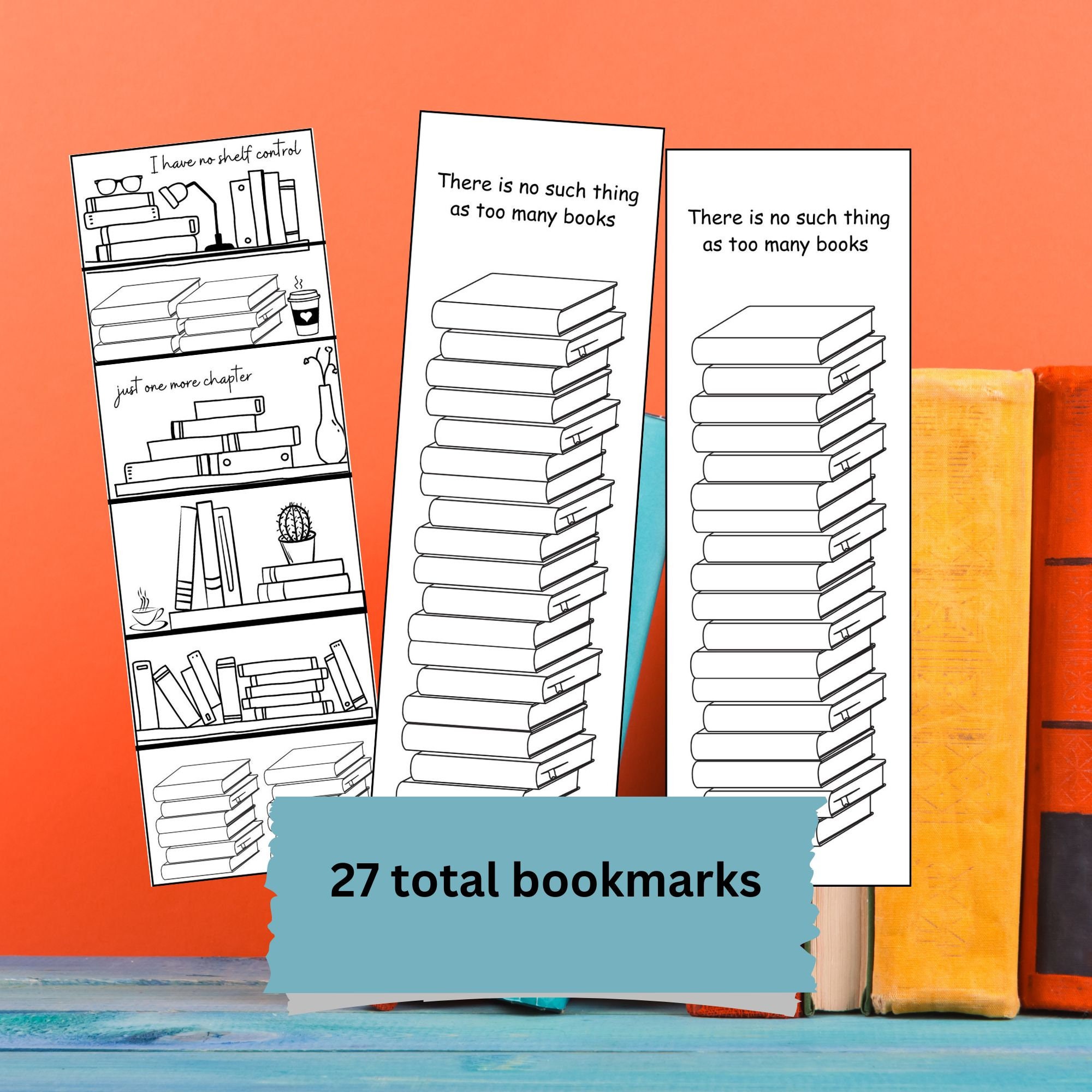 Printable Bookmark Book Tracker Bundle, 27 Printable Reading Tracker ...