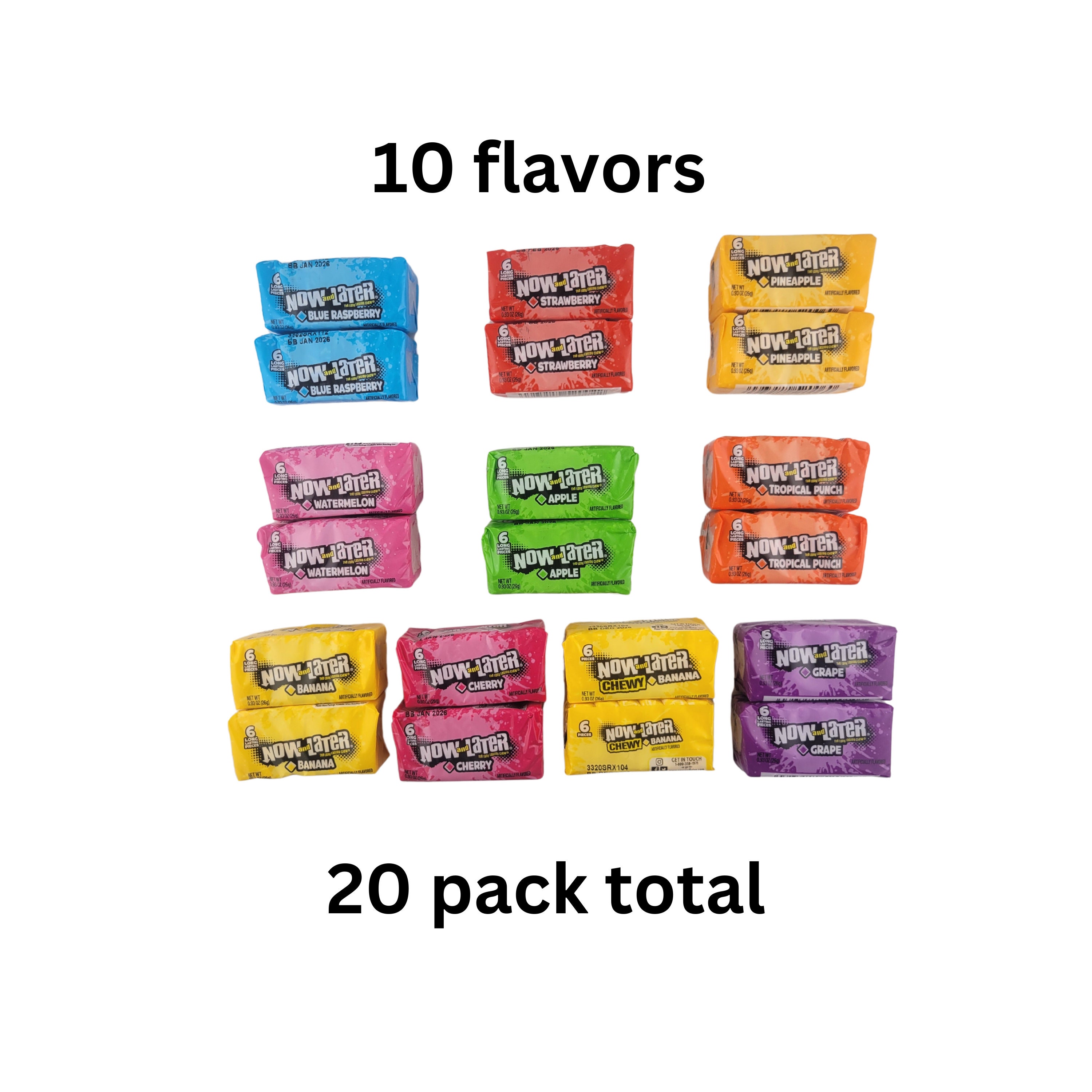 Candy Variety Pack, Include Now and Later, Mike and Ike, Frooties ...