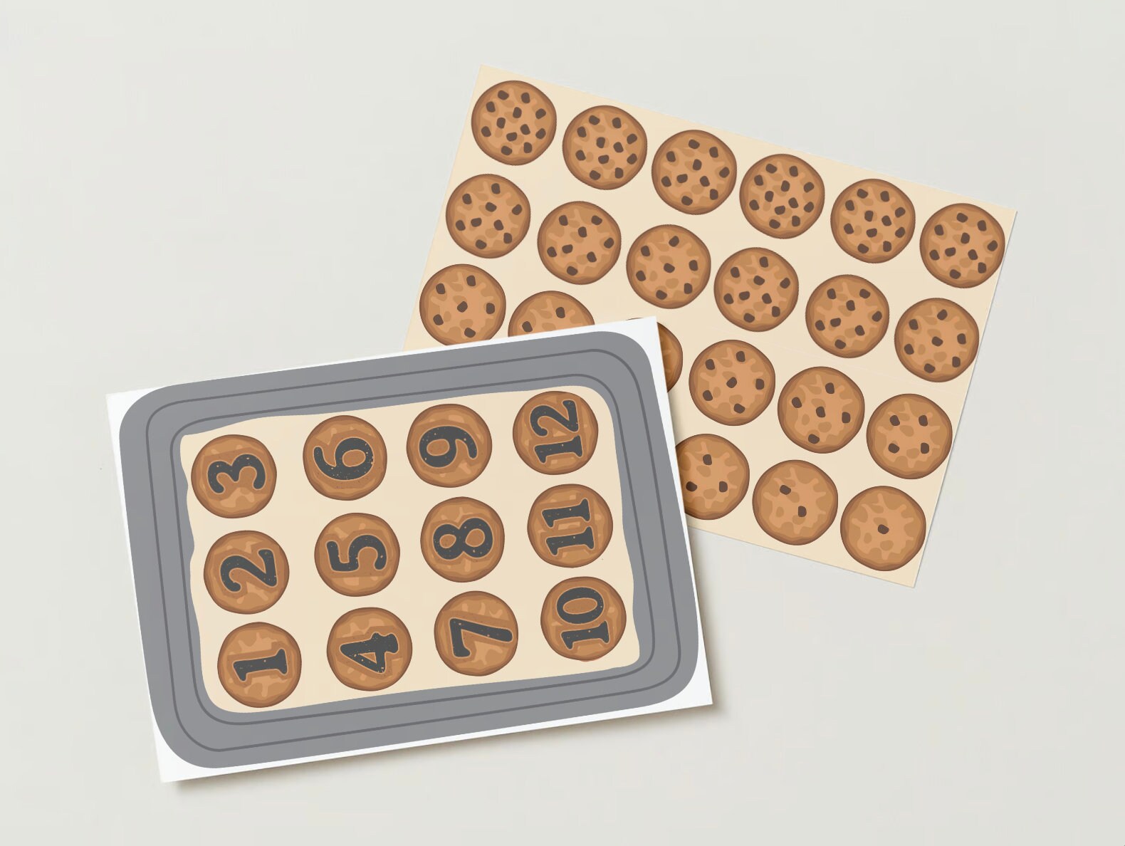 Baking Fun Education: Interactive Number Cookies Tray PDF - Etsy