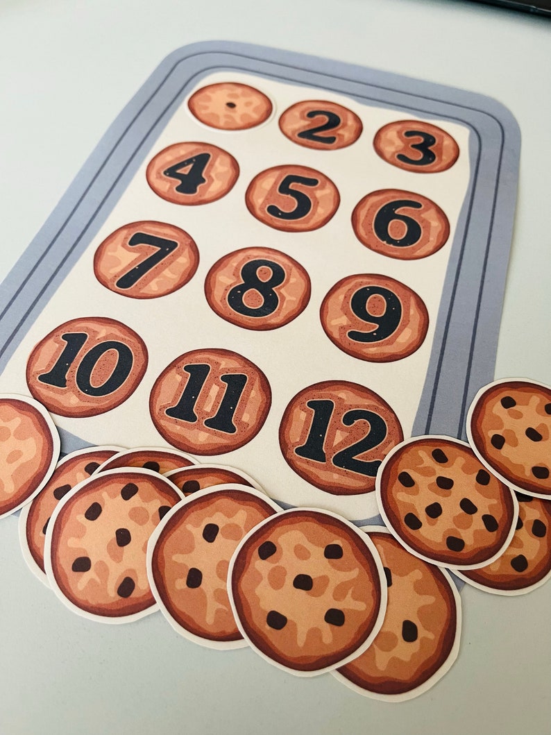 Baking Fun Education: Interactive Number Cookies Tray PDF - Etsy