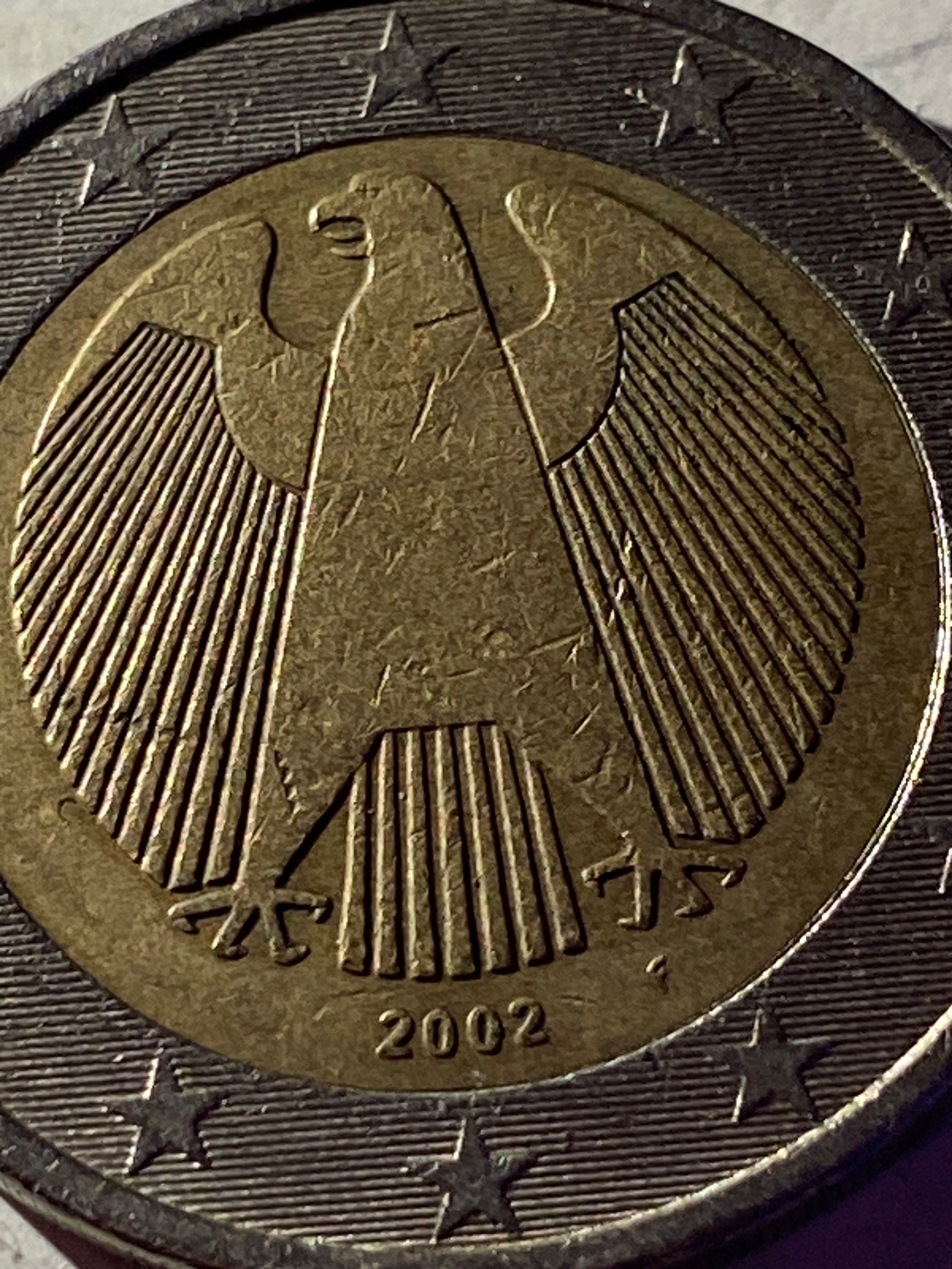 Rare 2002 “F” Misprint 2 Euro Coin - Etsy