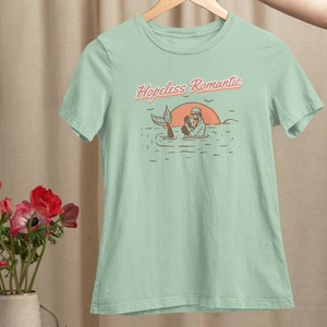Hopeless Romantic Retro Style T-shirt, Boho Hippie Tee, Nomad Vintage ...