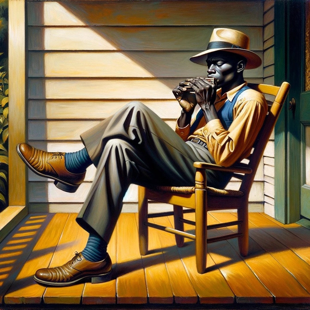 Uncle Skeeter - From the Series "carolina Porches" by Poor Re. 16 X 20 ...