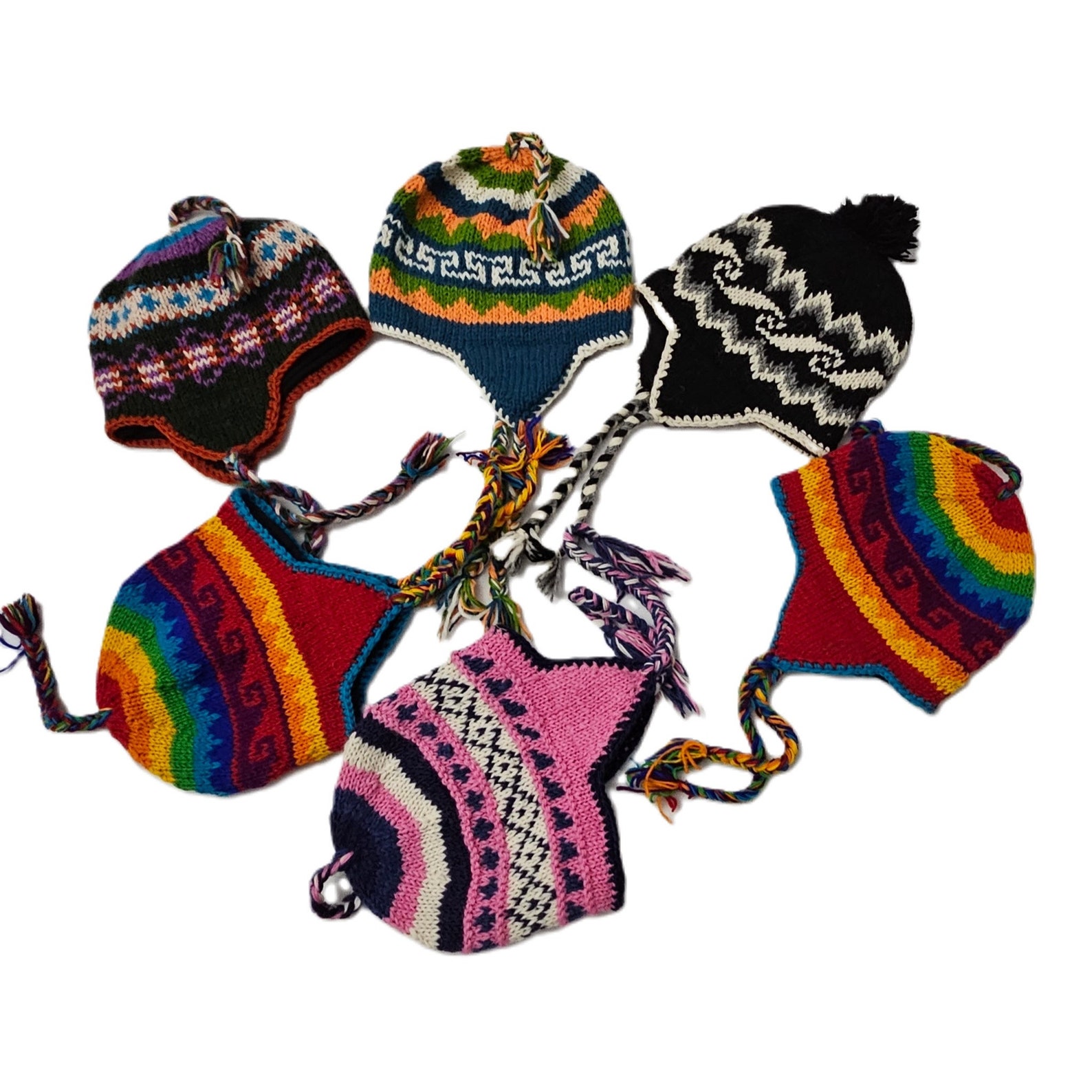 Warm Winter 100% Wool Nepali Handmade Beanies. - Etsy
