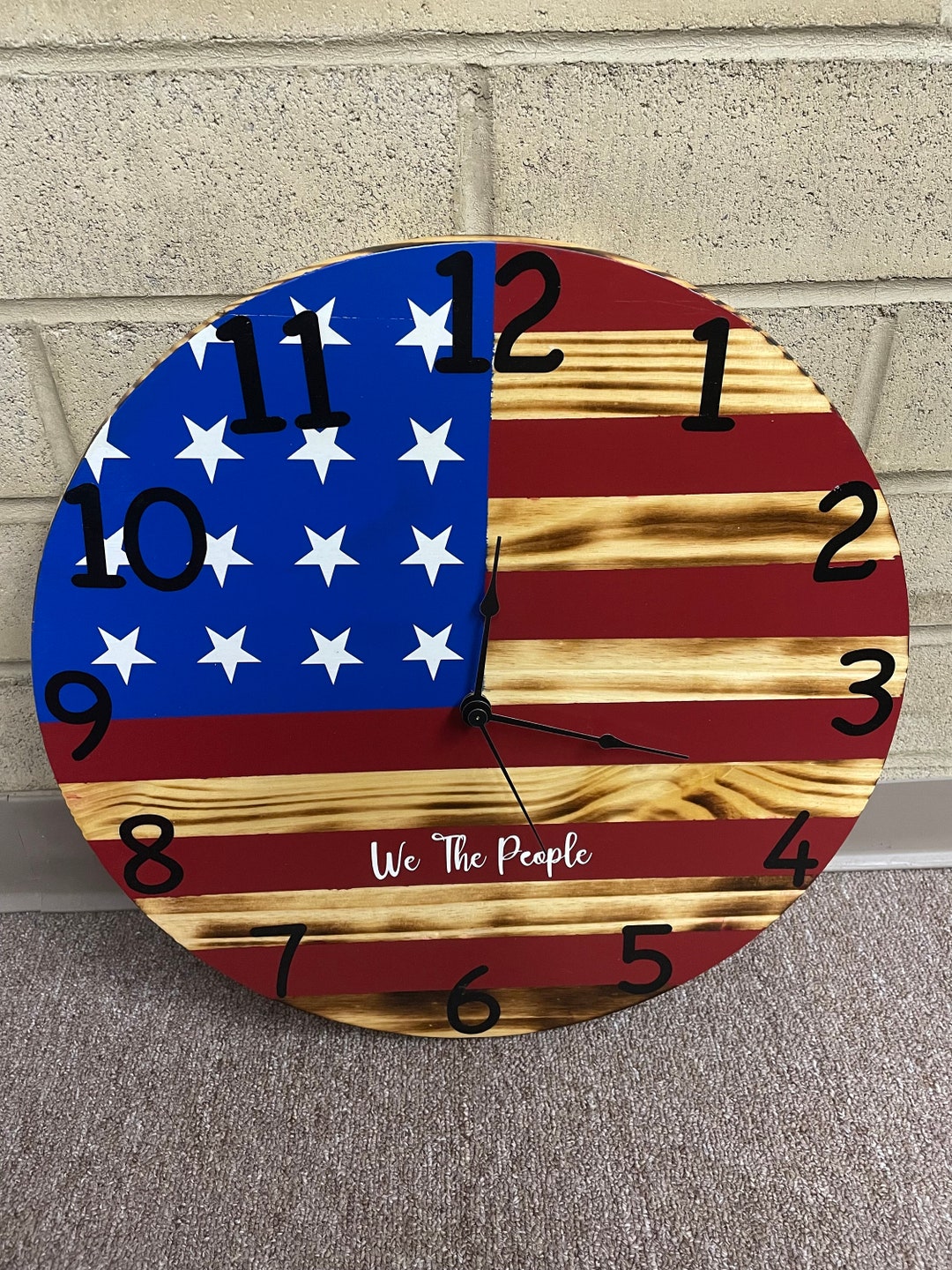 American Flag Clock - Etsy