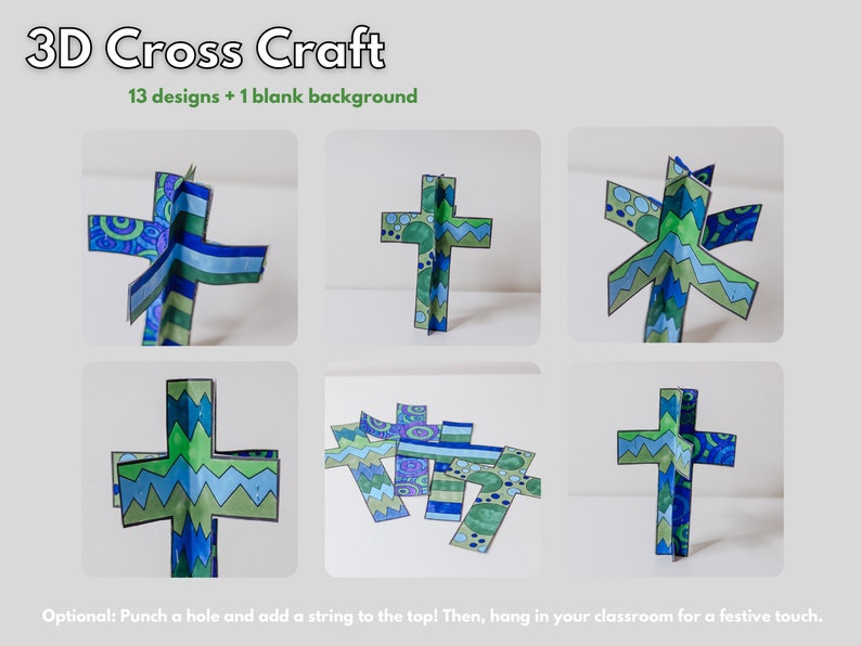 Printable Cross Coloring Page Craft for Catholic Christian Kids | 3D ...