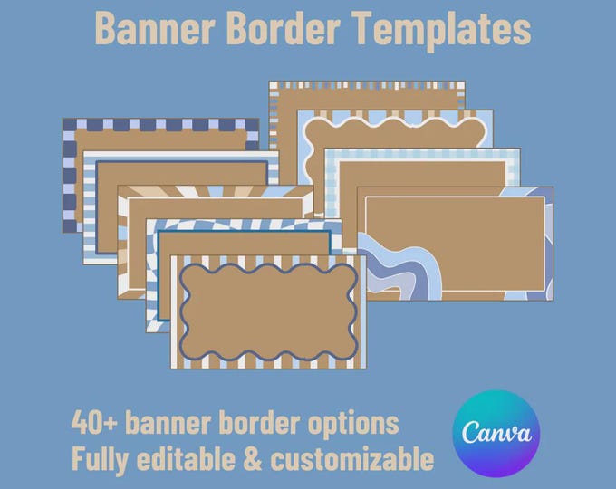 Painted Banner Border Templates Canva Templates Painted Banner ...