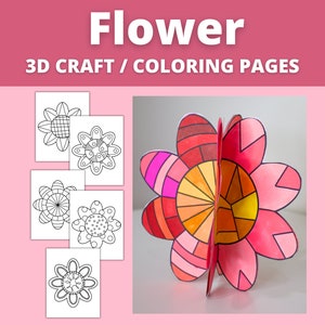 Printable Flower Coloring Page Craft for Kids Spring Coloring Page ...
