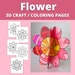 Printable Flower Coloring Page Craft for Kids Spring Coloring Page ...