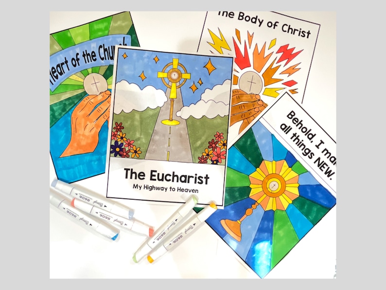 Catholic Eucharist Coloring Pages for First Holy Communion and ...