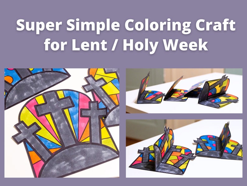 Printable Holy Week Coloring Page Craft for Catholic Christian Kids ...