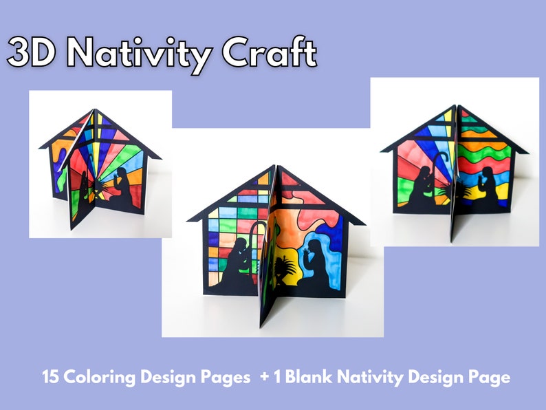 Printable Nativity Christmas Coloring Page Craft for Catholic Christian ...