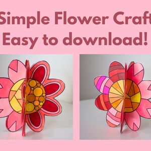 Printable Flower Coloring Page Craft for Kids Spring Coloring Page ...