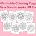 Printable Flower Coloring Page Craft for Kids Spring Coloring Page ...