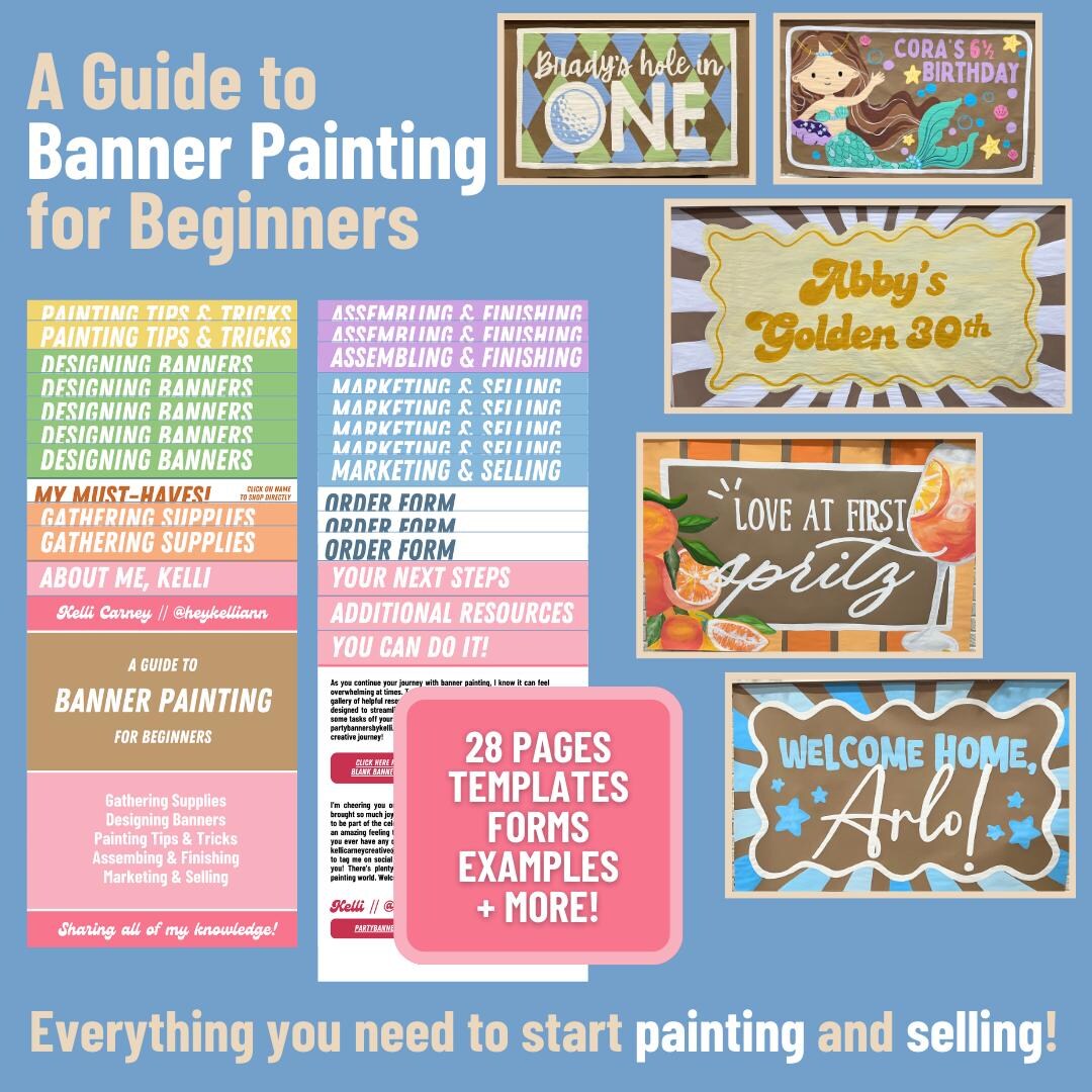 A Guide to Banner Painting for Beginners E-book | How to Paint Paper ...