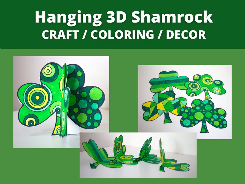 Printable Shamrock Coloring Page Craft for Kids St. Patrick’s Day ...