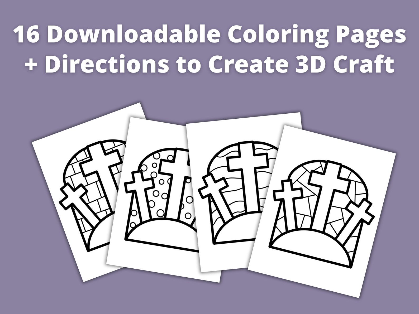 Holy Week Coloring Page Craft: 3D Lent Activity (printable) - Etsy