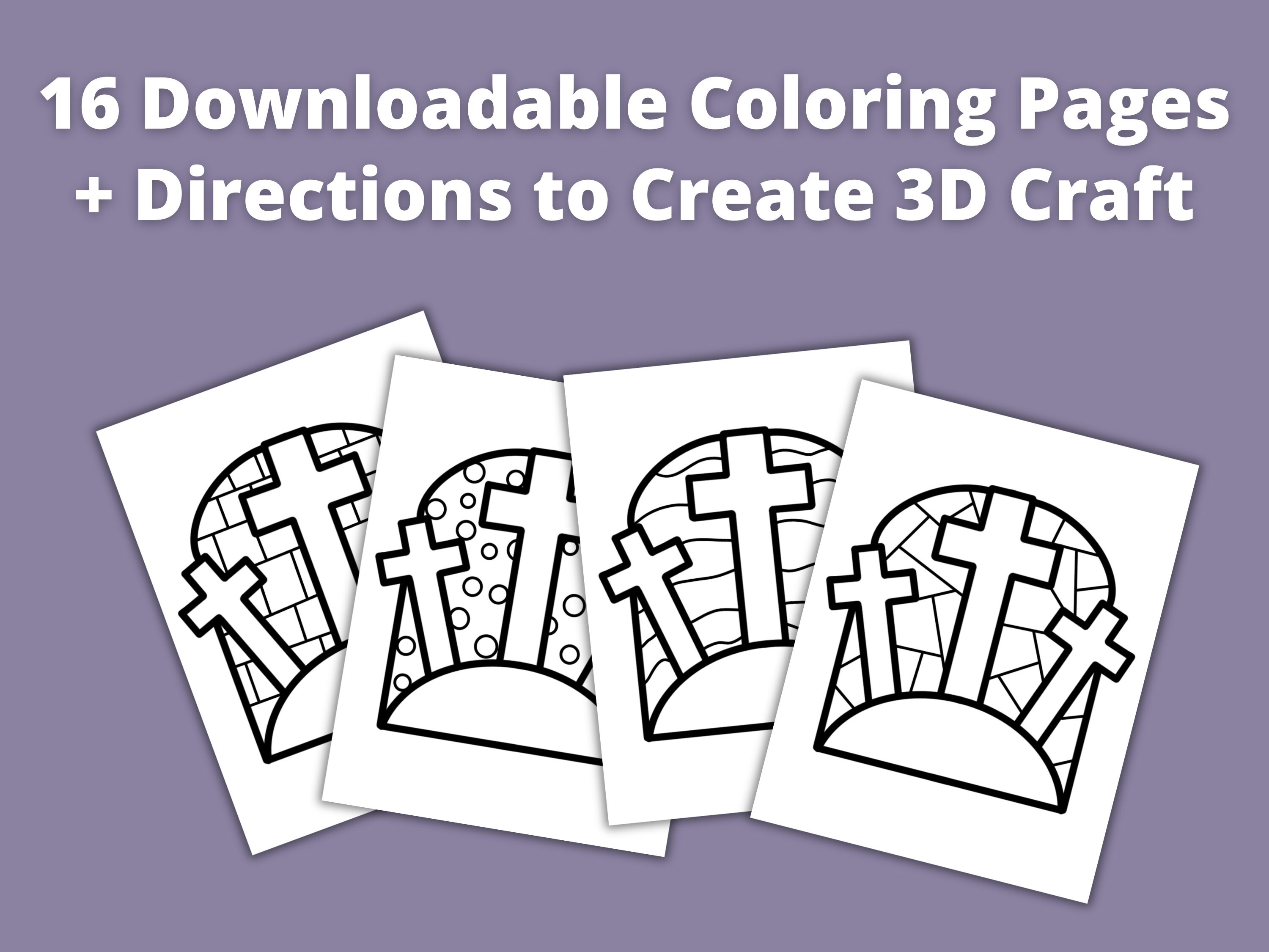 Printable Holy Week Coloring Page Craft for Catholic Christian Kids ...