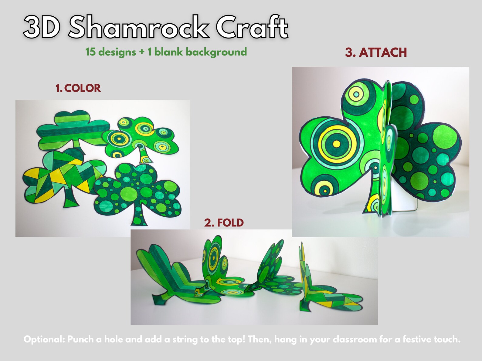 Printable Shamrock Coloring Page Craft for Kids St. Patrick’s Day ...