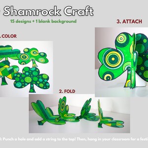 Printable Shamrock Coloring Page Craft for Kids St. Patrick’s Day ...