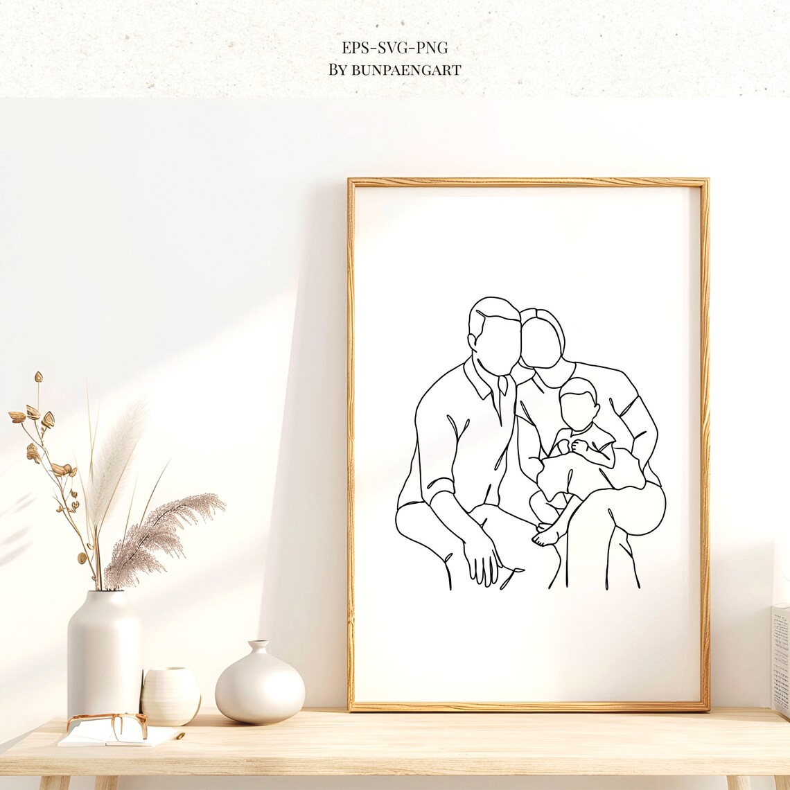 Happy Family Clipart, Abstract Family Line Art, Family Line Drawing ...