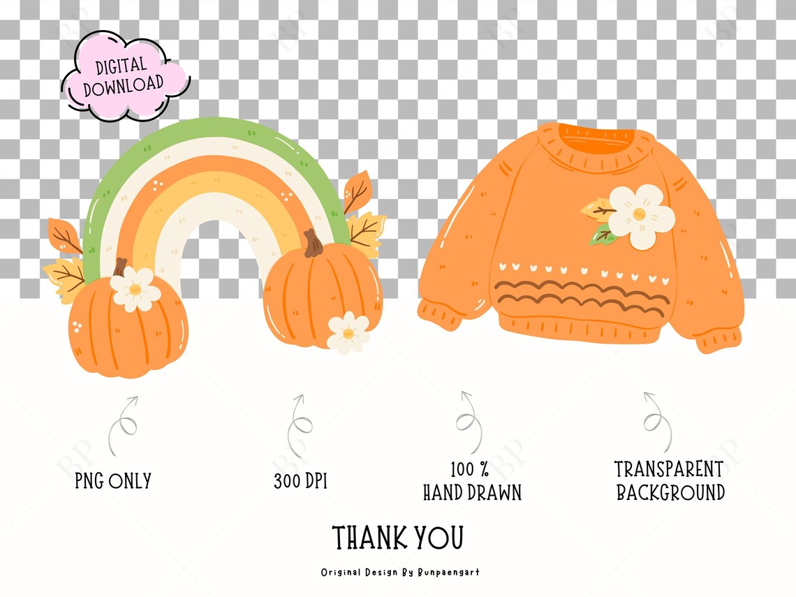 Groovy Autumn Clipart, Autumn Clipart, Retro Fall Png, Autumn Png, Fall ...