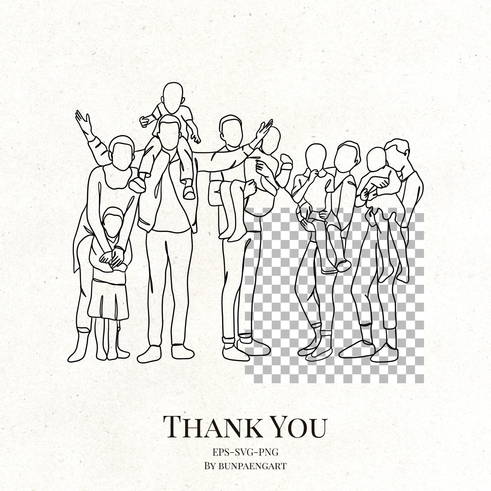 Family Clipart, Abstract Family Line Art, Family Line Drawing, Family ...