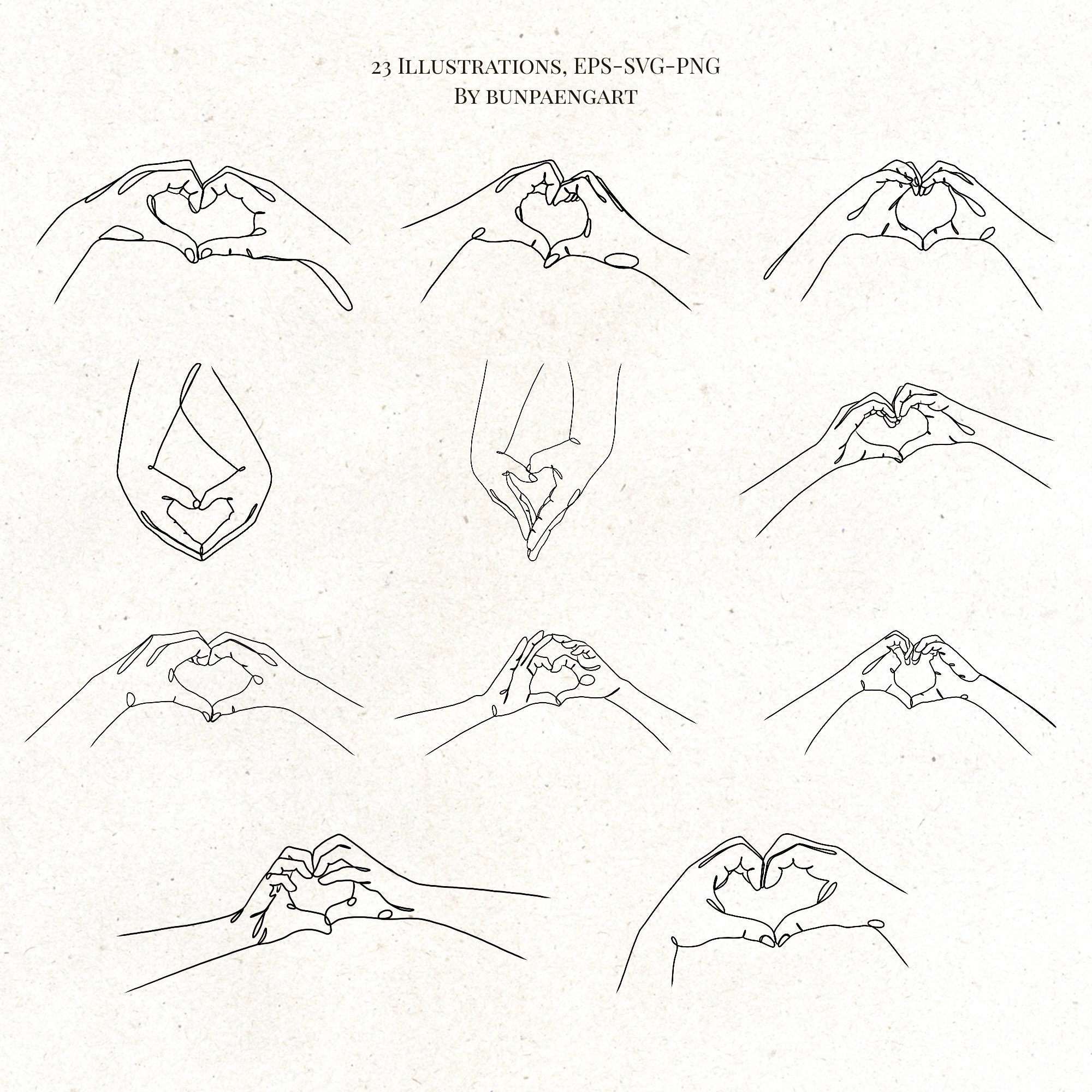 Hand Heart Svg, heart Clipart, hand Heart Line Art, Heart Line Art ...