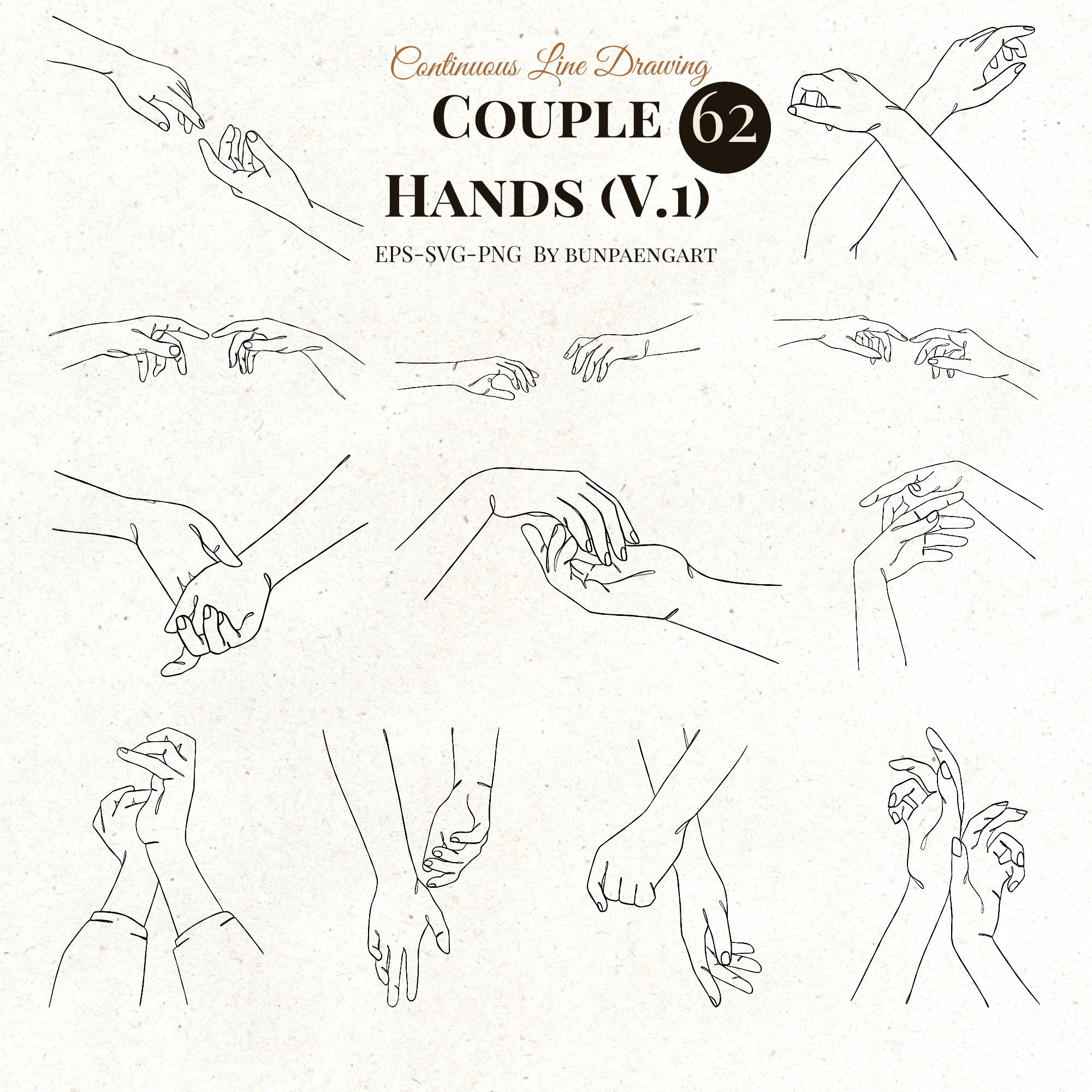 Couple Hands Line Art, Holding Hands SVG, Hand Line Art, Hand SVG, Love ...
