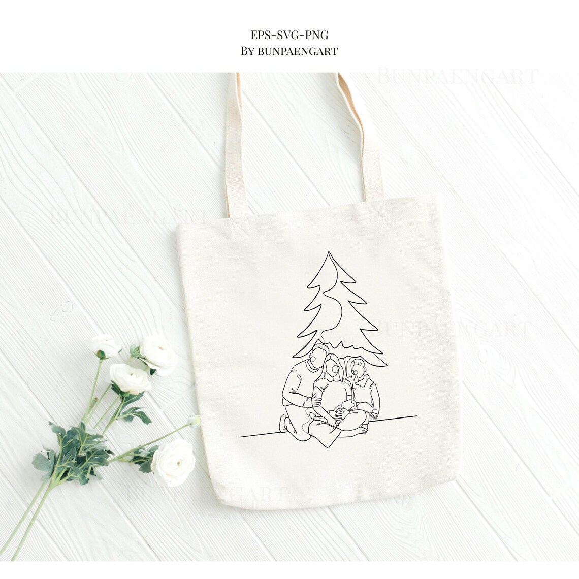 Christmas Family Line Art, Family Line Art, Family SVG, Christmas SVG ...