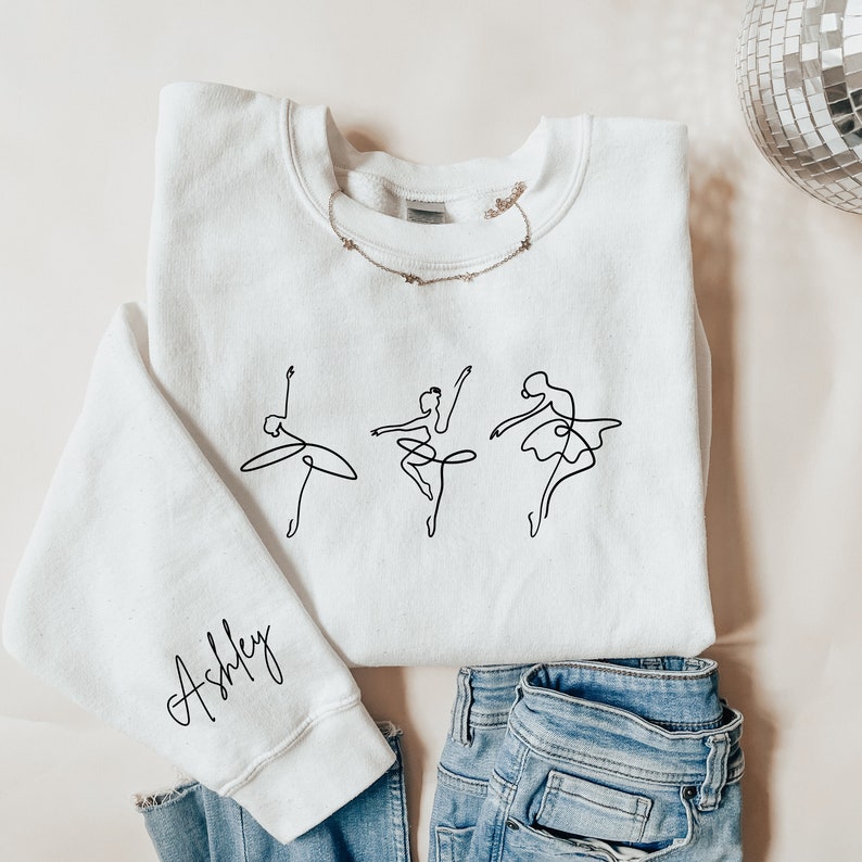 Custom Ballet Sweatshirt Ballerina Sweatshirt Dance Teacher Gift Custom ...