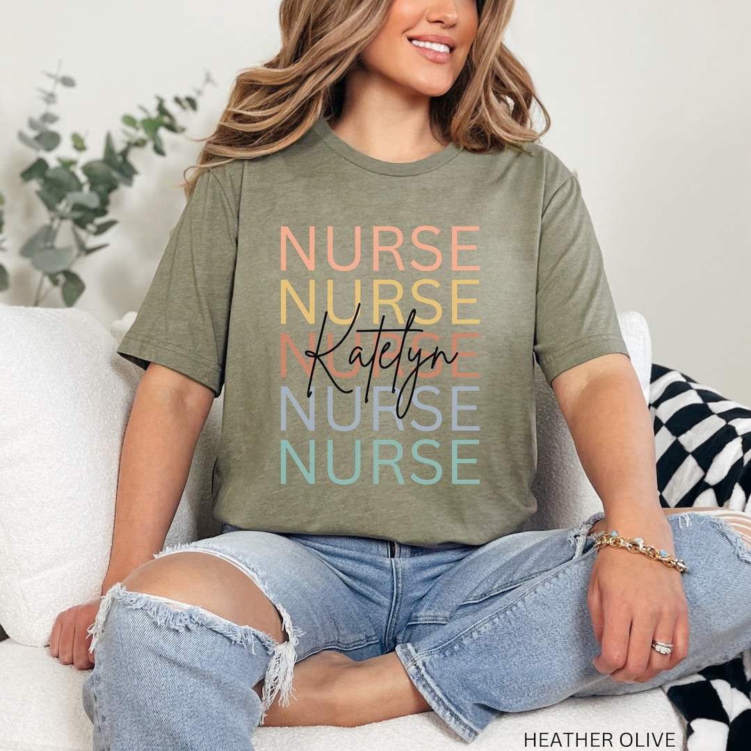 Personalized Nurse Shirt Nurse Appreciation Gift Registered Custom ...