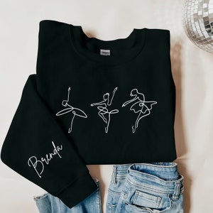 Custom Ballet Sweatshirt Ballerina Sweatshirt Dance Teacher Gift Custom ...