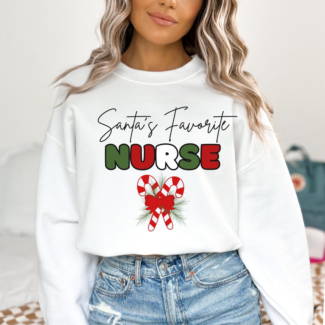 Nurse Sweater Nurse Crewneck ICU Nurse Christmas Sweatshirt Gift for ...