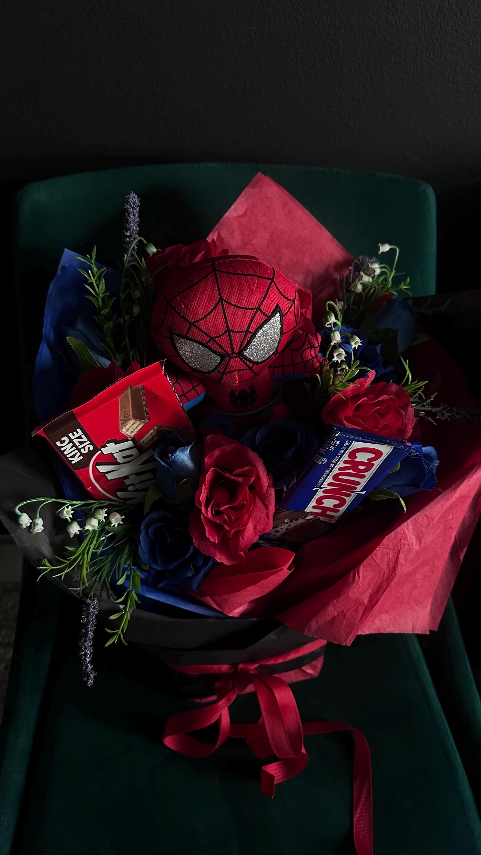 Spider-man Candy Bouquet, Special Occasion Bouquet, Large Spider-man ...