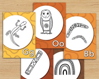 Australian Aboriginal Animal Cards Digital Download Printables - Etsy