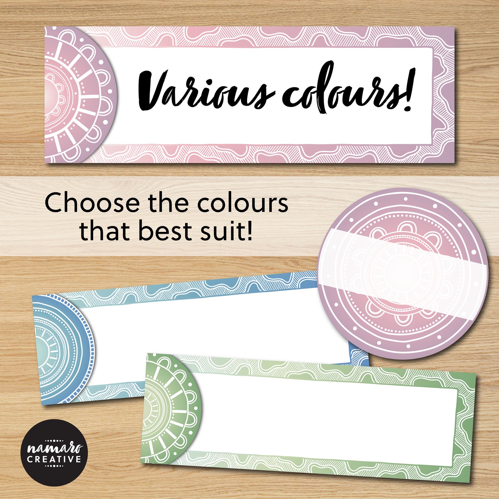 Australian Aboriginal Name Tags | Digital Download | Printables | Full ...