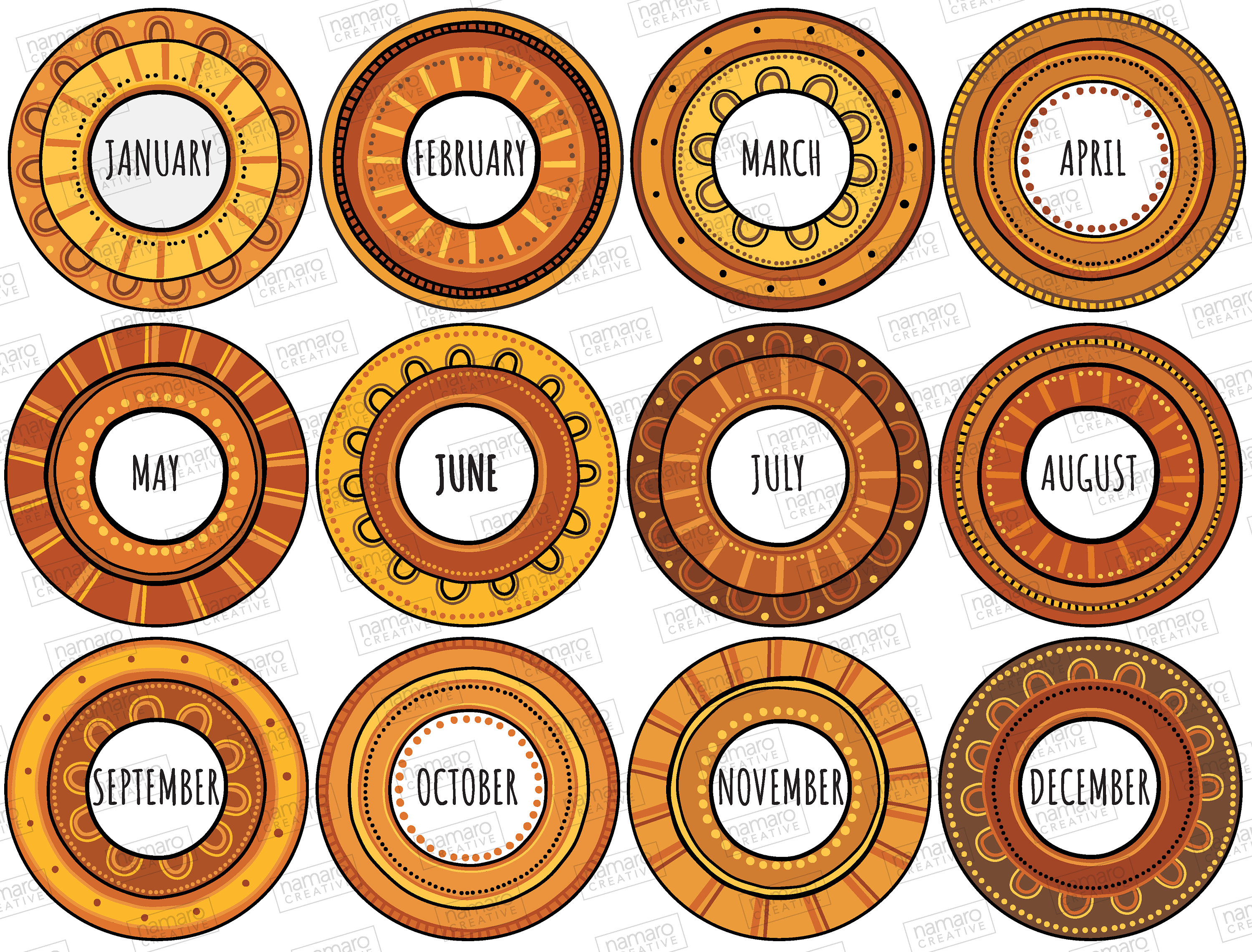Australian Aboriginal Monthly Birthdays | Digital Download | Printables ...