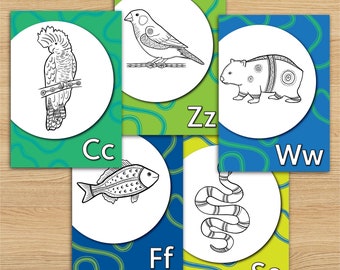 Australian Aboriginal Animal Cards Digital Download Printables - Etsy