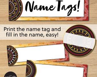 Australian Aboriginal Name Tags Digital Download - Etsy Australia