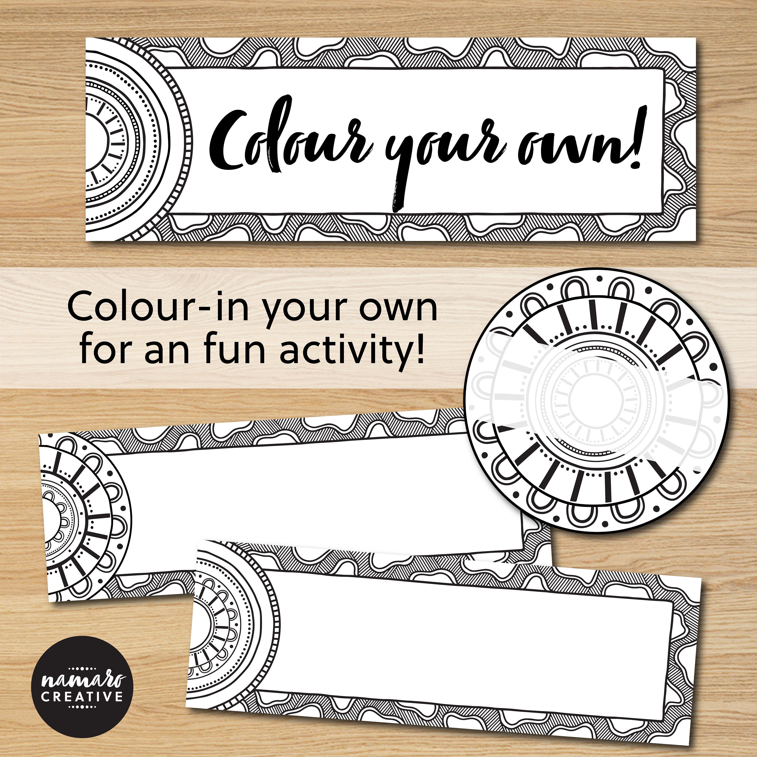 Australian Aboriginal Name Tags | Digital Download | Printables | Full ...