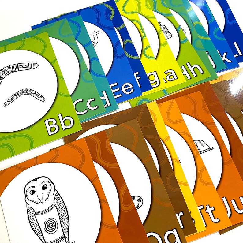 Australian Aboriginal Alphabet Cards Digital Download Printables - Etsy ...
