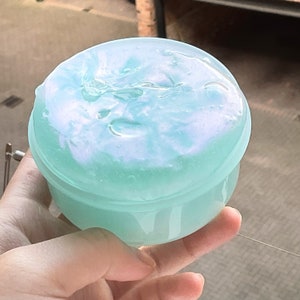 Sky Blue Universe Slime- Clear Slime With Purple Pearl Powder 6oz-hand ...
